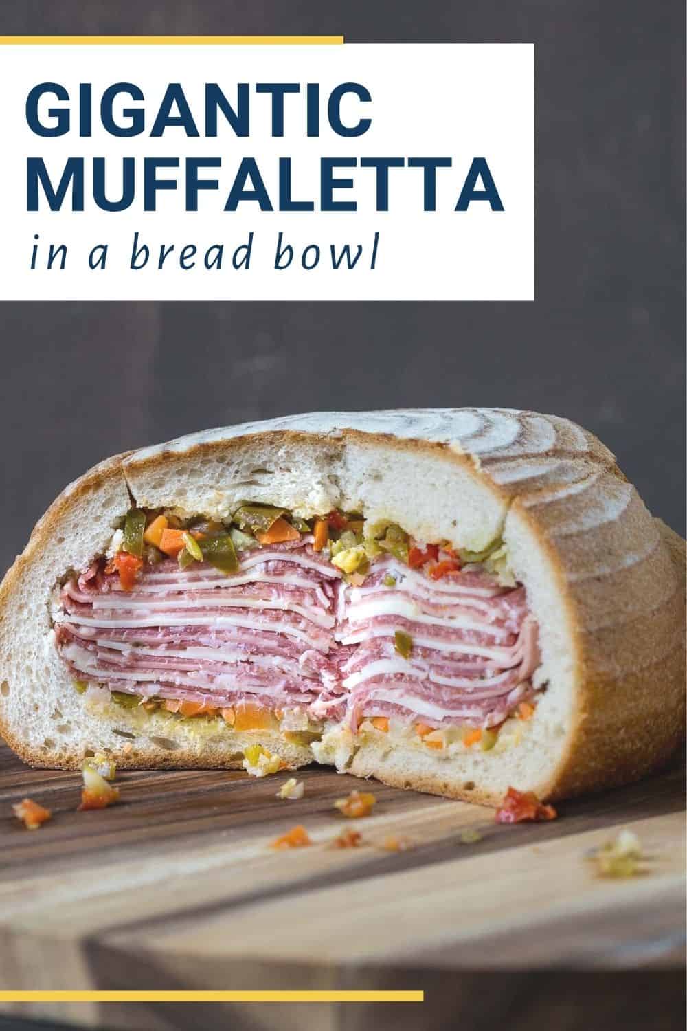 Gigantic Muffaletta in a Bread Bowl - Gift of Hospitality