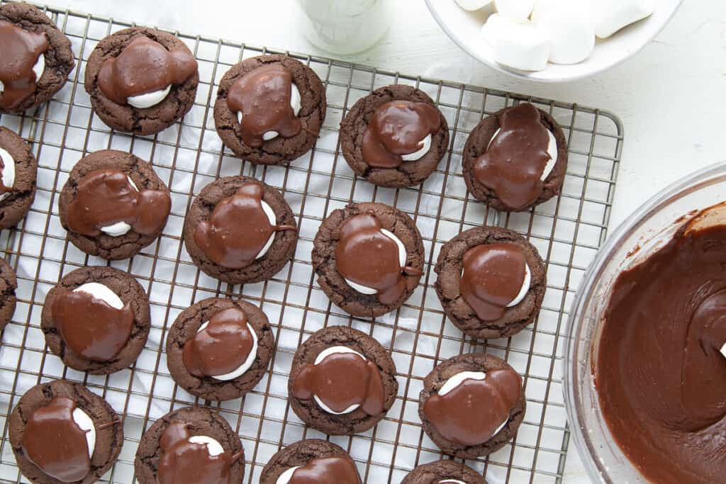 Chocolate Marshmallow Cookies with Fudge Frosting - Gift of Hospitality