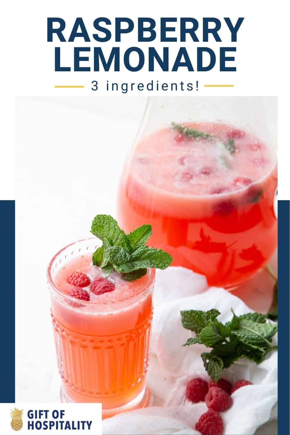 2-Ingredient Raspberry Lemonade - Gift of Hospitality
