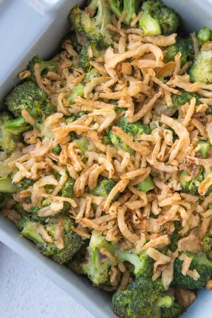 Broccoli Casserole with Fried Onions - Gift of Hospitality