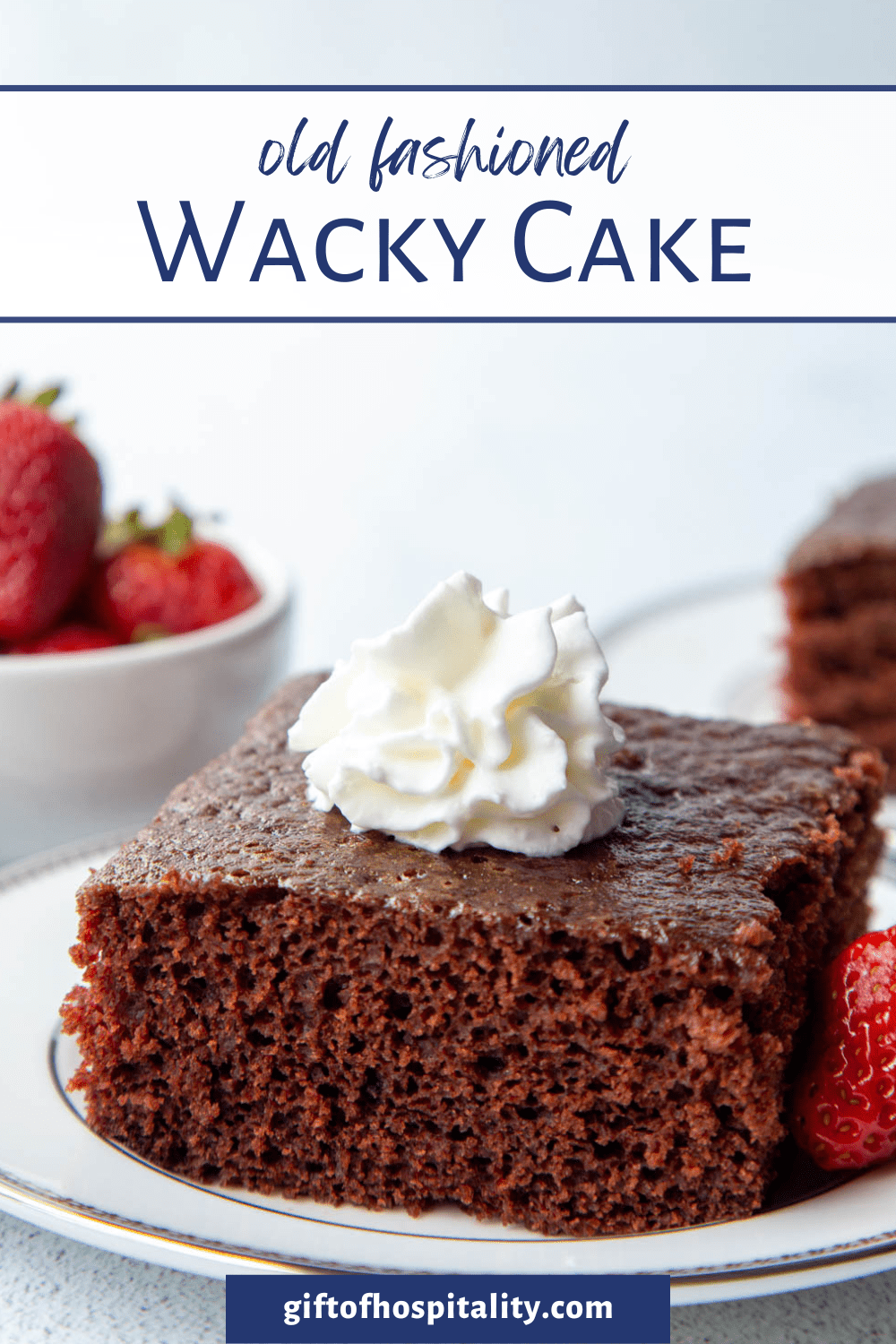 Old Fashioned Wacky Cake - Gift of Hospitality