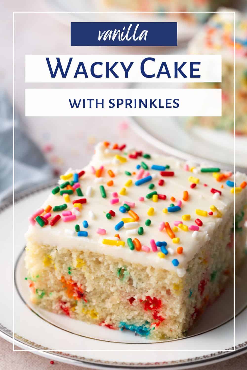 Vanilla Wacky Cake with Sprinkles - Gift of Hospitality